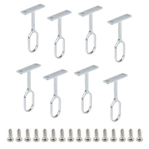 Oval Closet Rod Support Zinc Alloy Rod Middle Support - 8pcs | eBay