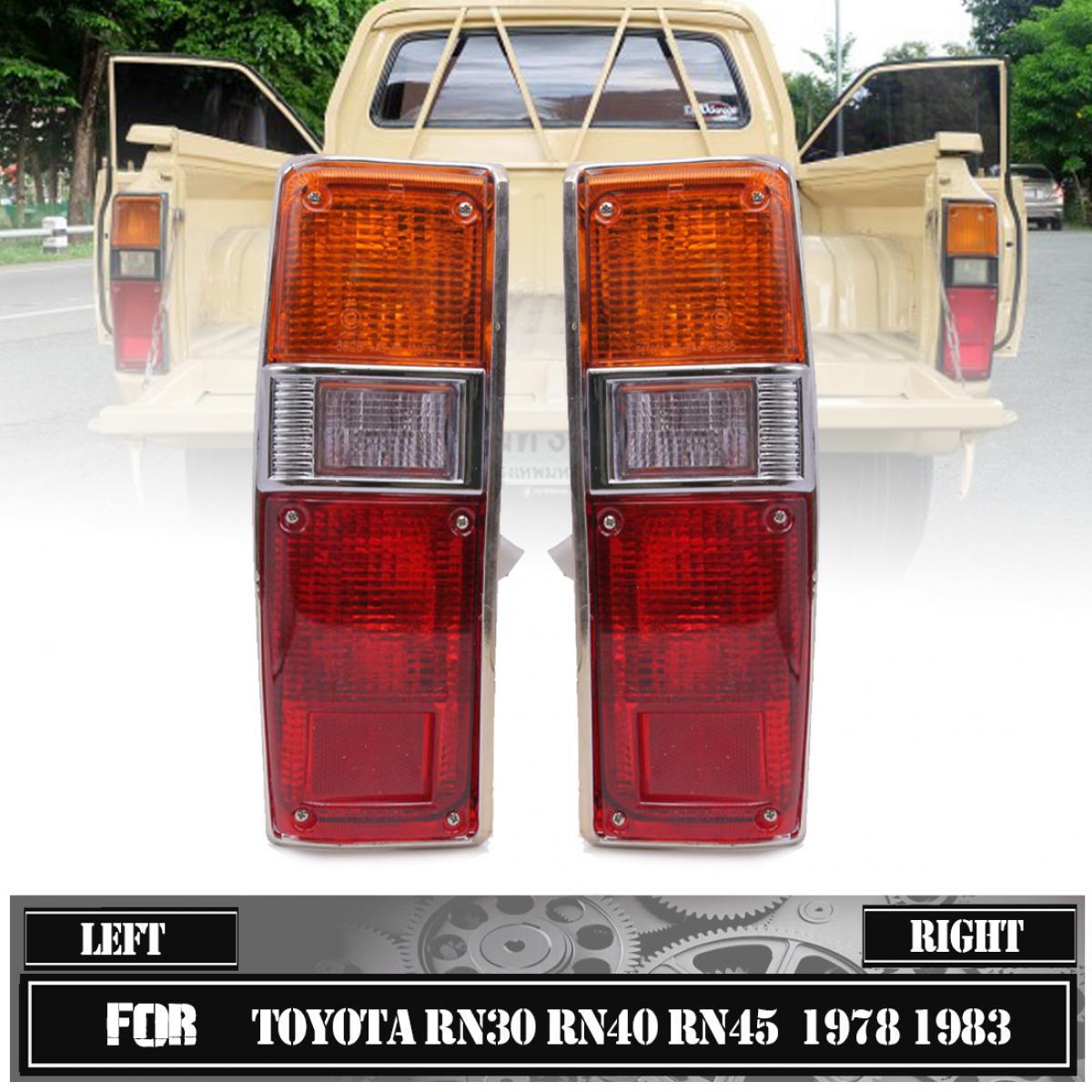 Pair Tail Lamp Rear Light Chrome For Toyota Hilux RN30 RN40 LN30 LN40 ...