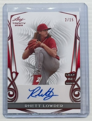 2023 Leaf Trinity Rhett Lowder Red Auto Autograph XRC #2/15 | eBay