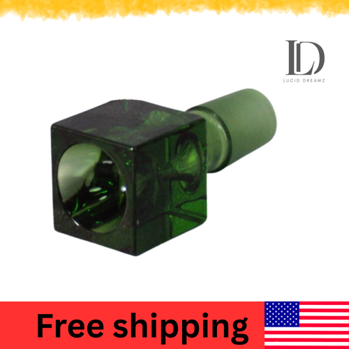 Cube Cut 19mm Glass Bowl – Durable Slide Piece for Bong Water Pipe ...