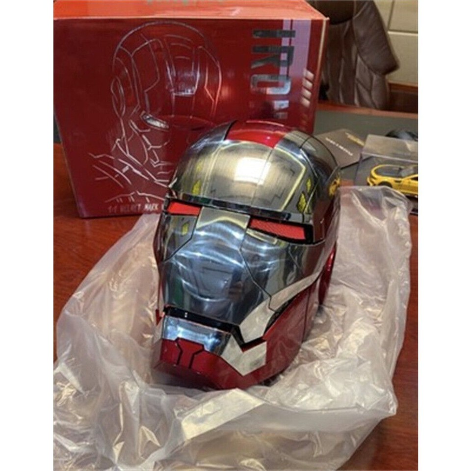 Autoking Iron Man MK5 1:1 Helmet Voice-control Touch Mask Transform ...