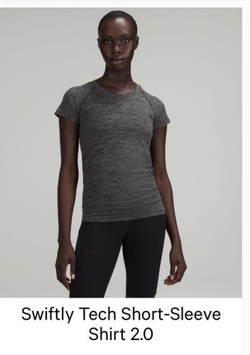 Lululemon Swiftly Tech Short Sleeve Size 8 Graphite Grey | eBay