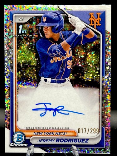 2024 Bowman Chrome Jeremy Rodriguez Auto /299 Speckle Refractor #CPA ...