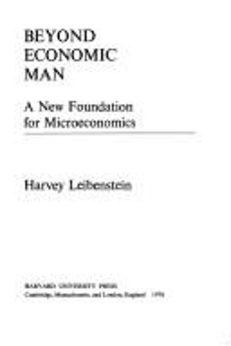 Beyond Economic Man : A New Approach to Micro-Economic Theory Har ...