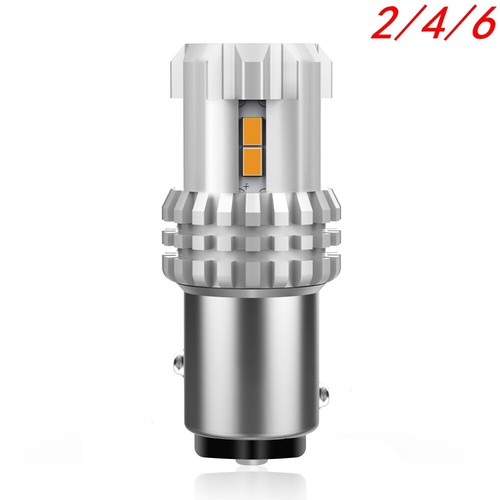 2/4 1157 2357 LED Front Turn Signal Light Lamps Amber Yellow No Hyper ...