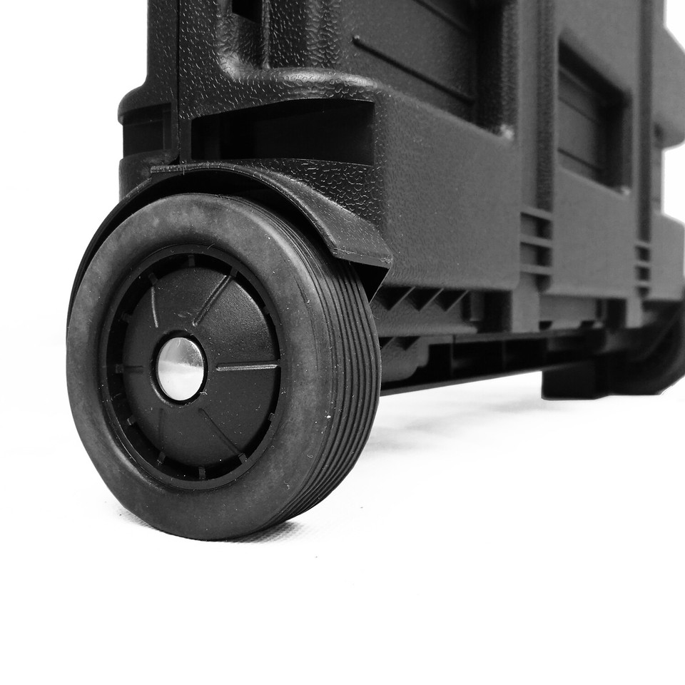 Folding Boot Cart Shopping Trolley Fold Up Storage Box Wheels Crate ...