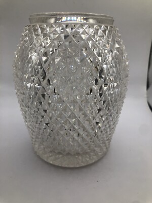 Waterford Diamond Point Cut Crystal Vase | eBay