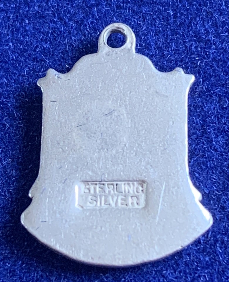 LOOE Silver Vintage Travel Shield Fob Enamel Souvenir Charm | eBay