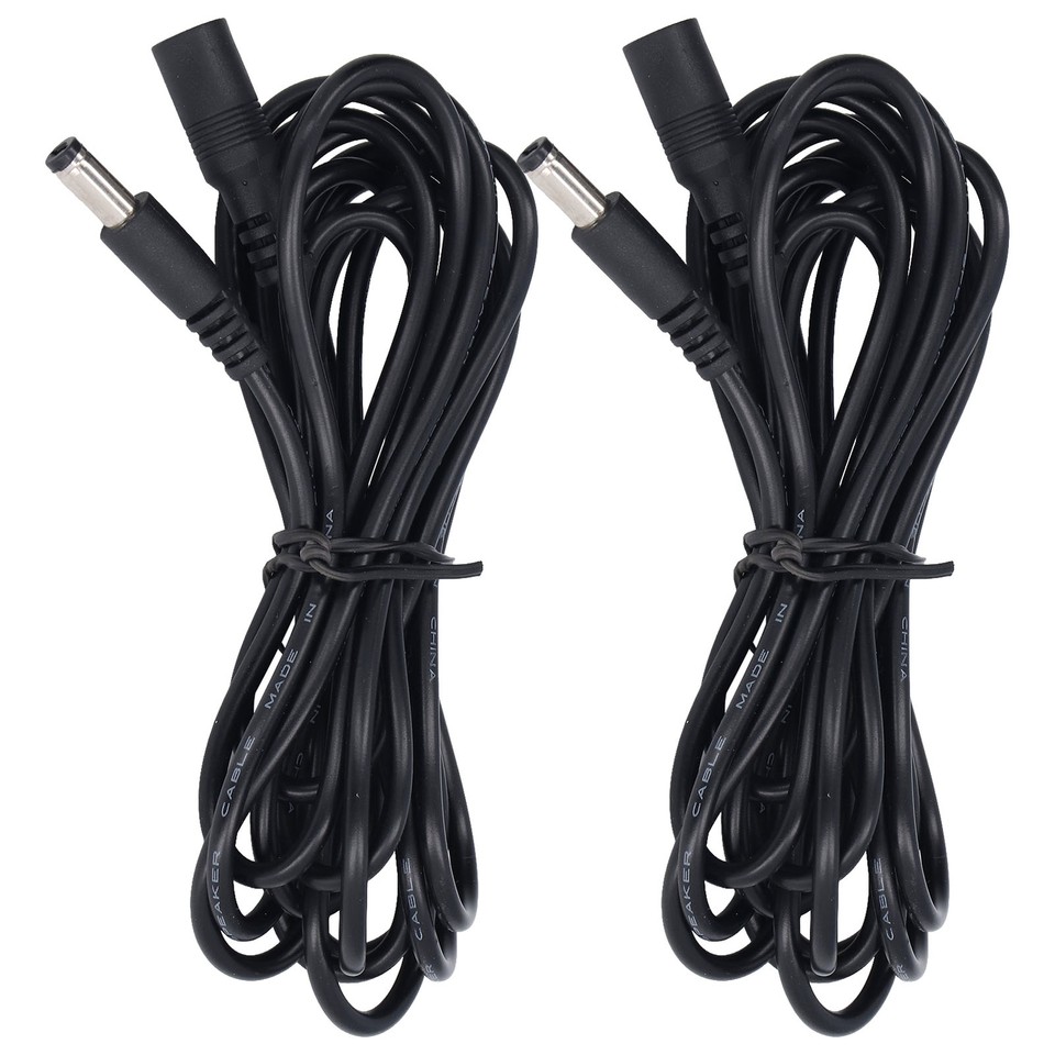2Pcs LED Solar Light Extension Cord Monitoring Power Connection Cable 5 ...