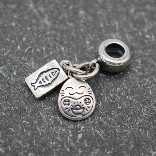 Sterling Silver Fortune Cat Fish European Dangle Charm Bead Pendant | eBay