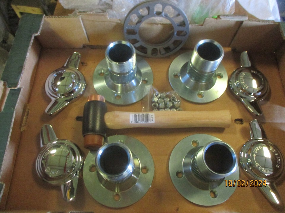 MG Midget Sprite bolt on wire wheel hub adaptor conversion set & new ...