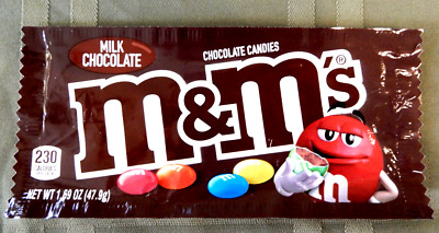 M&M CANDY WRAPPER Empty 2021 MILK CHOCOLATE Red M and M Eating Green ...