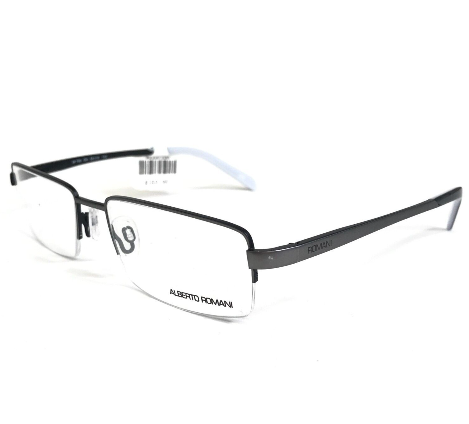 Alberto Romani Eyeglasses Frames AR 706 GM Gunmetal Gray Rectangular 56 ...