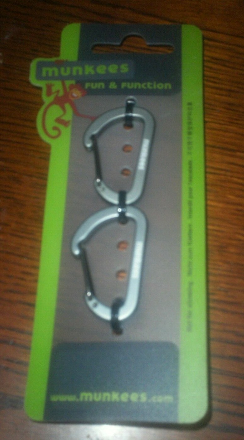 Munkees Carabiner Key Chain Function Camping Flat Wiregate Hiking ...