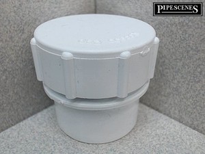 WHITE 32mm 36mm Solvent Weld Glue Waste Pipe Screwed Access Cap Rodding ...