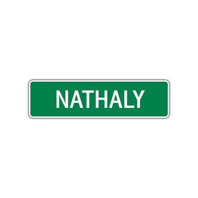 Nathaly Girls Name Letter Lable Printed Art Decor Novelty Aluminum ...