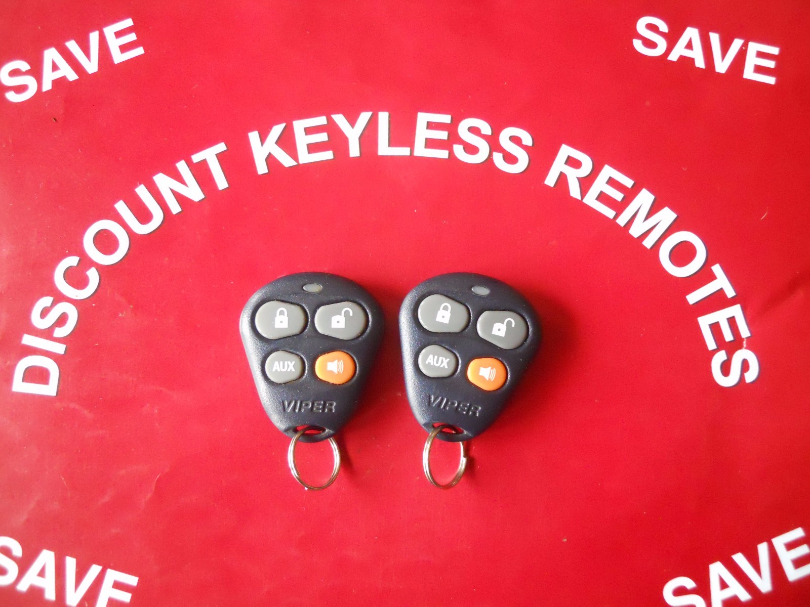PAIR-VIPER KEYLESS REMOTE EZSDE1474V 4- BUTTON GREEN LIGHT VERY GOOD ...