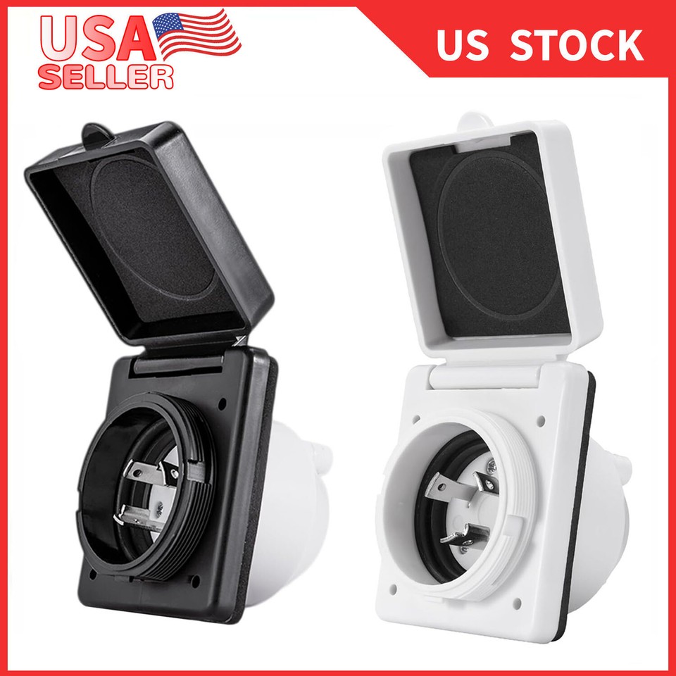 RV Power Twist Lock Plug Inlet 30 AMP Male Inlet Plug Connector ...