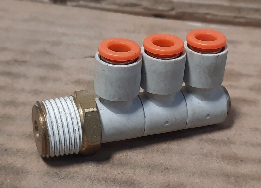 SMC 3-PORT BANJO FITTING (1/4” x 3/8” NPT) F123M | eBay