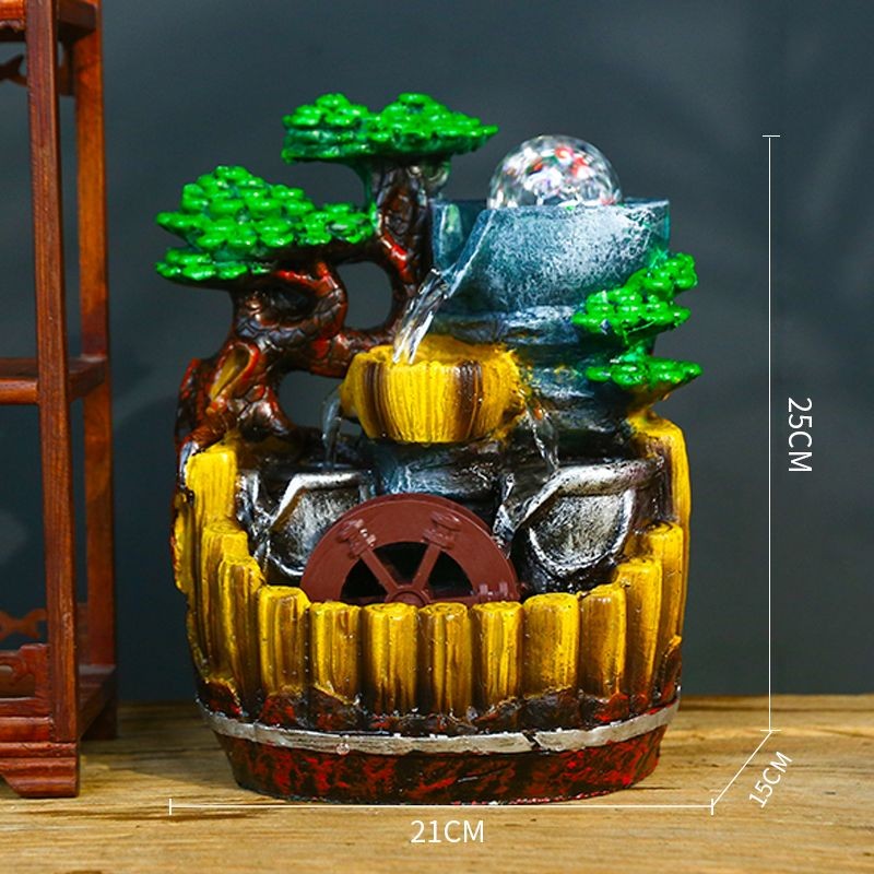 Feng Shui Waterwheel Decor Office Home Ornament Landscape Gift | eBay