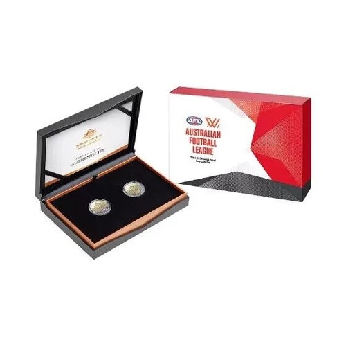 2024 AFL AFLW $1 Coloured Proof 2 Coin Set RAM 5000 new never opened ...