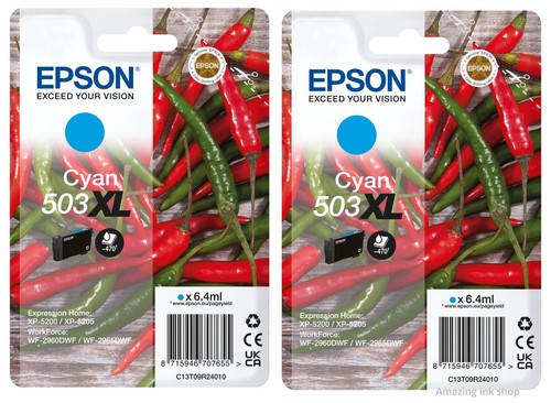 Epson 503 503XL Chillies Ink Cartridge XP-5200 XP-5205 WF-2960DWF WF ...