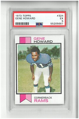 1973 Topps Gene Howard PSA 5 EX card #324 Los Angeles Rams NFL Langston ...