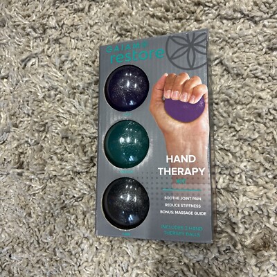 GAIAM Restore: Hand Therapy Kit with 3 Hand Therapy Balls & Massage ...