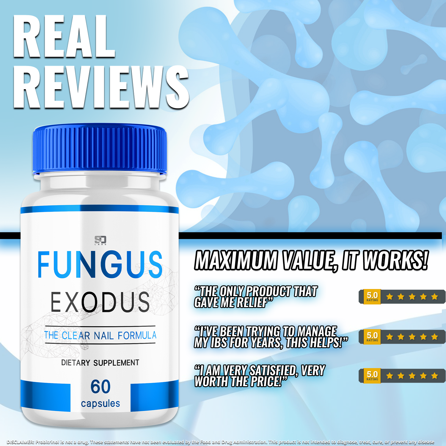 Fungus Exodus Pills to Combat Toenail Fungus and Restore Nail Health (1 ...