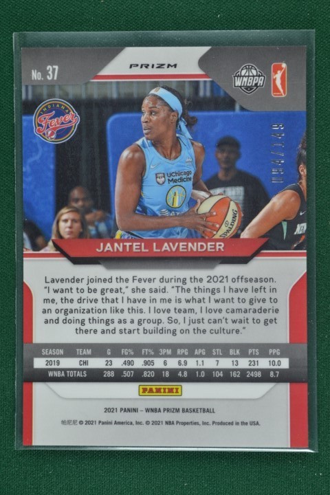 Jantel Lavender 2021 Panini Prizm WNBA Blue /149 Indiana Fever #37 | eBay