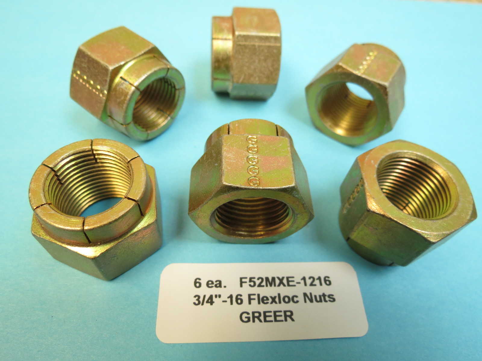 3/4”-16 Aircraft Self Locking Flexloc GREER Nuts Cadmium II New Surplus ...