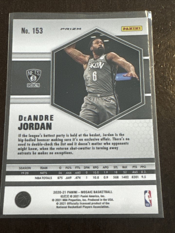 2020-21 Panini Mosaic DeAndre Jordan Orange Reactive Parallel NM | eBay