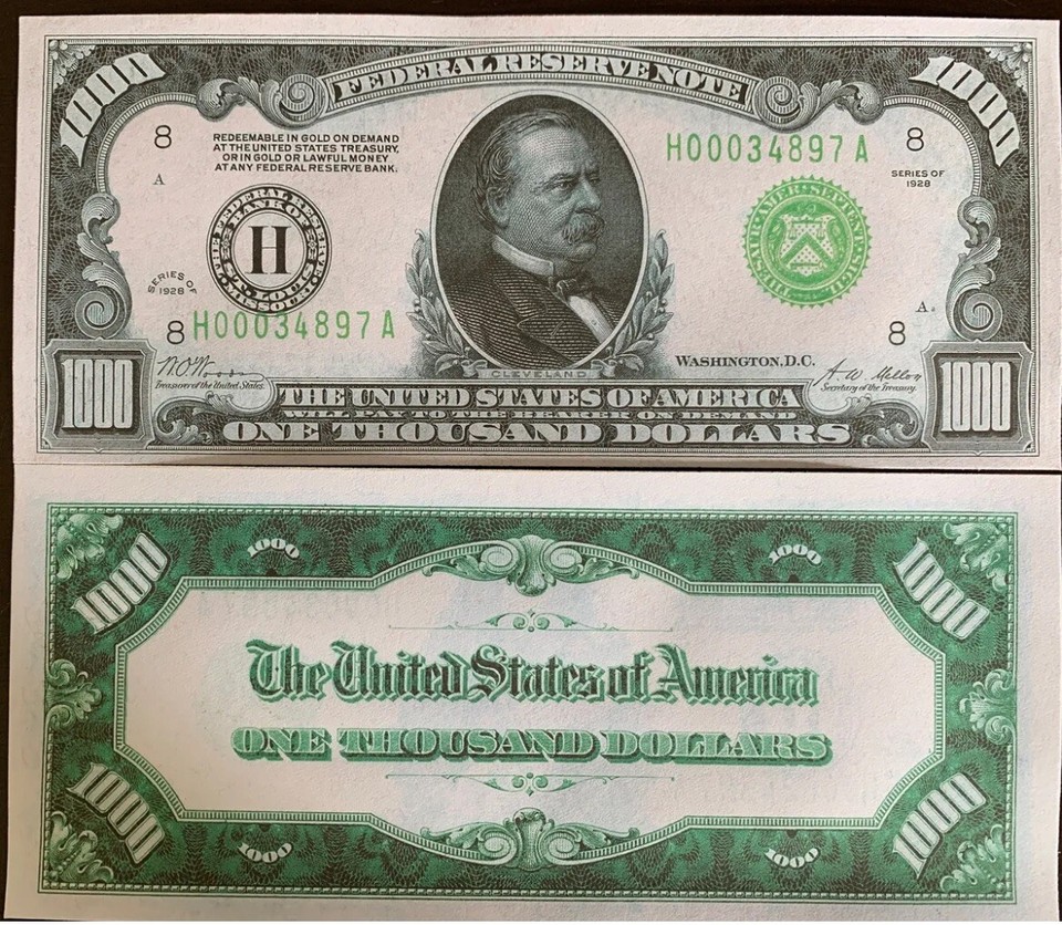 Reproduction Collection 1880-1929 United States Paper Money US ...