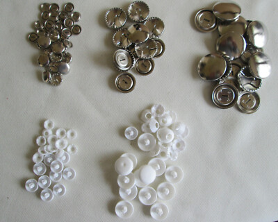 Metal or Plastic Fabric Self Cover Buttons 11mm - 22mm / pack of 10 ...