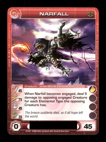 Narfall 10/100 Creature-Underworld Elementalist Chaotic 2008 4Kids ...