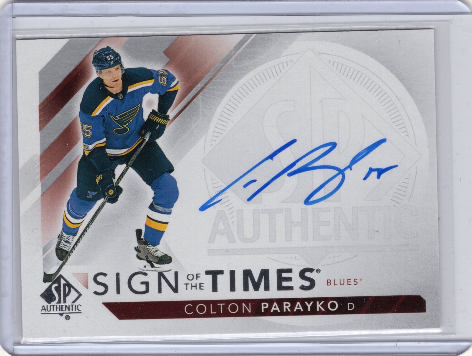 2017-18 UD SP Authentic Colton Parayko Sign Of The Times Auto | eBay