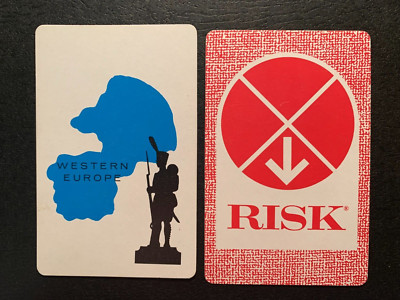 RISK 1968 WESTERN EUROPE TERRITORY Card CONTINENTAL GAME CARD Parker ...