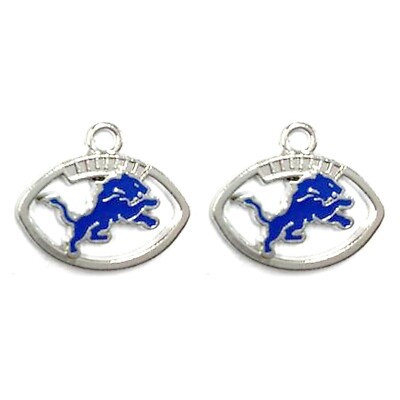 Detroit Lions NFL Metal Charms painted Logo, NFL for earrings or ...