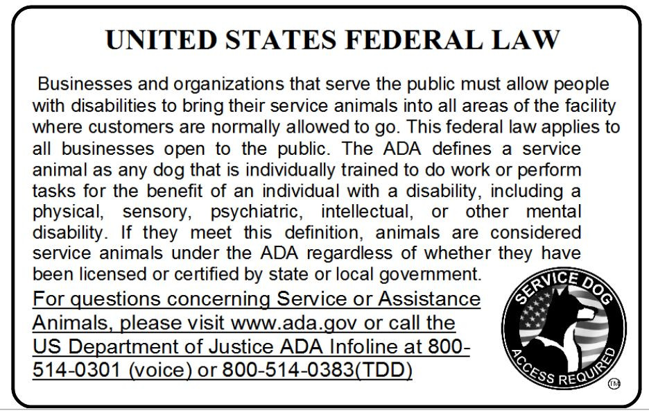 HOLOGRAPHIC PTSD SERVICE DOG ID CARD ASSISTANCE ANIMAL ID BADGE ADA TAG ...