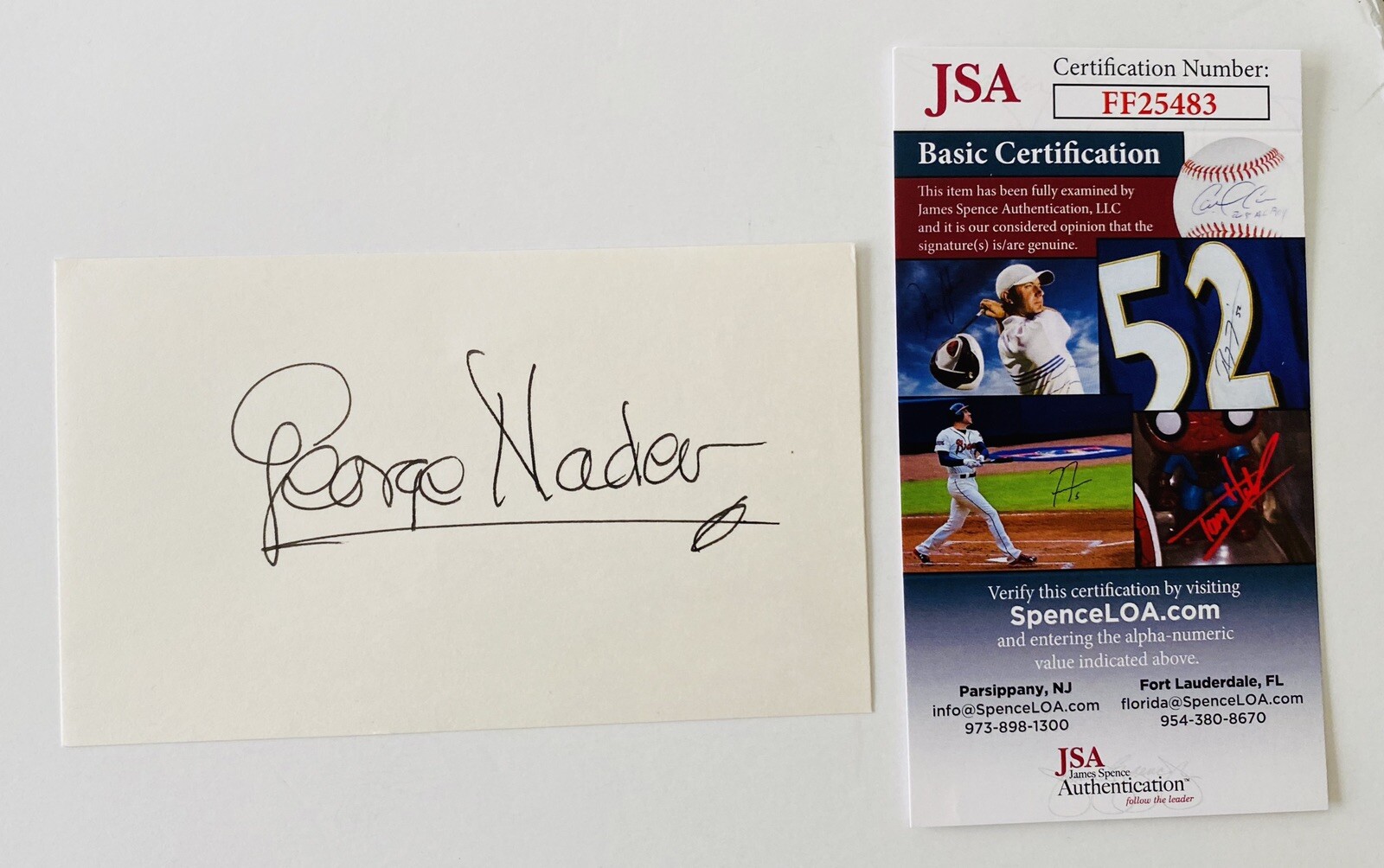George Nader Signed Autographed 3x5 Card JSA Certified Actor | eBay