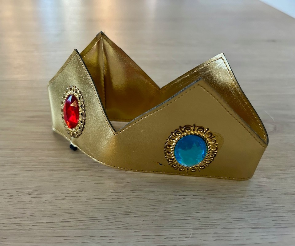 Princess Peach Costume Super Mario Dress Tiara Halloween Girls Large 10 ...