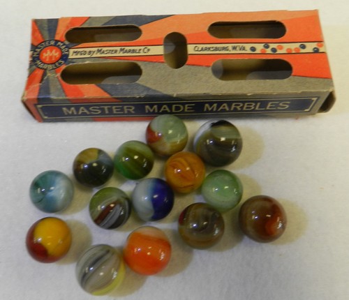 #19635m Nice Vintage Master Marble Box No 13 With Marbles | eBay