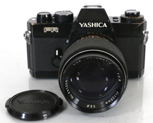 YASHICA FR Camera With 135mm F 1:2.8 Lens, Works! Clean Camera. | eBay