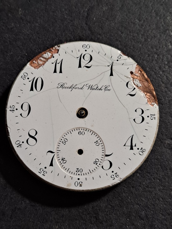 Vintage ROCKFORD WATCH CO Pocket Watch Movement w/Dial As Shown! | eBay