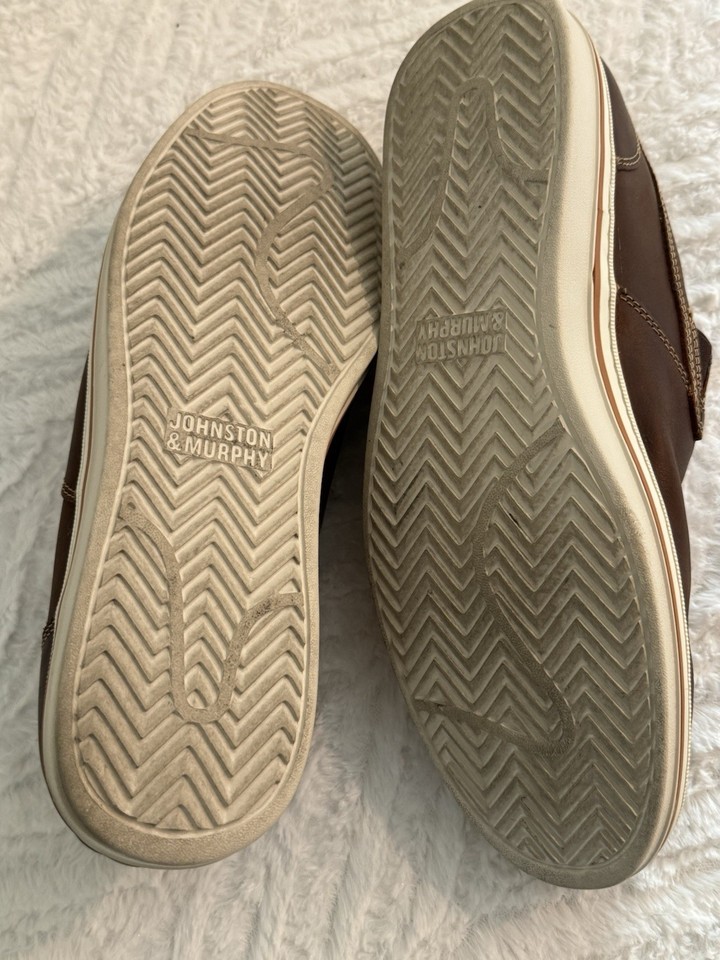 Johnston & Murphy ~ Bowling Loafer/Sneaker Leather Slip-on ~ BROWN ...