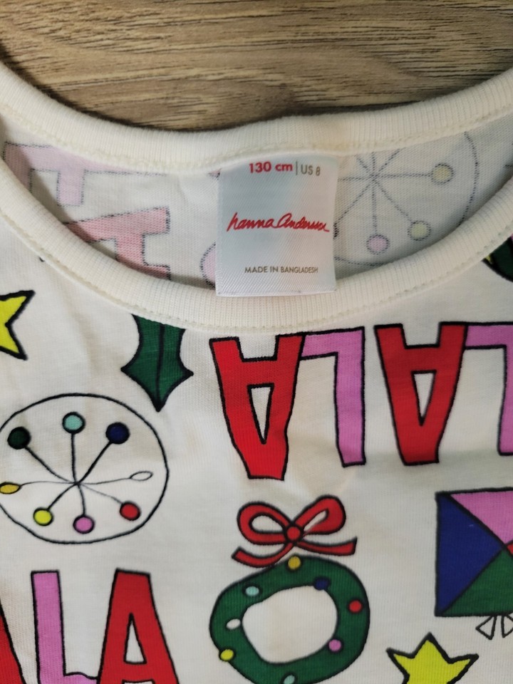 Hanna Andersson Girls 8 Falala A-Line Christmas Holiday Dress Bright ...