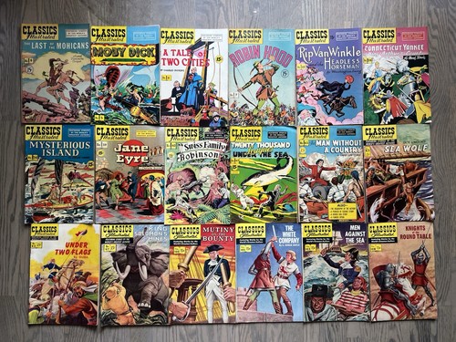 Lot of 18 Golden Age Classics Illustrated Comics - Low/Mid Grade | eBay