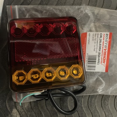 WHITE VISION Trailer Light RH Righ Hand CRL20LEDRH /4122LED #A20 | eBay