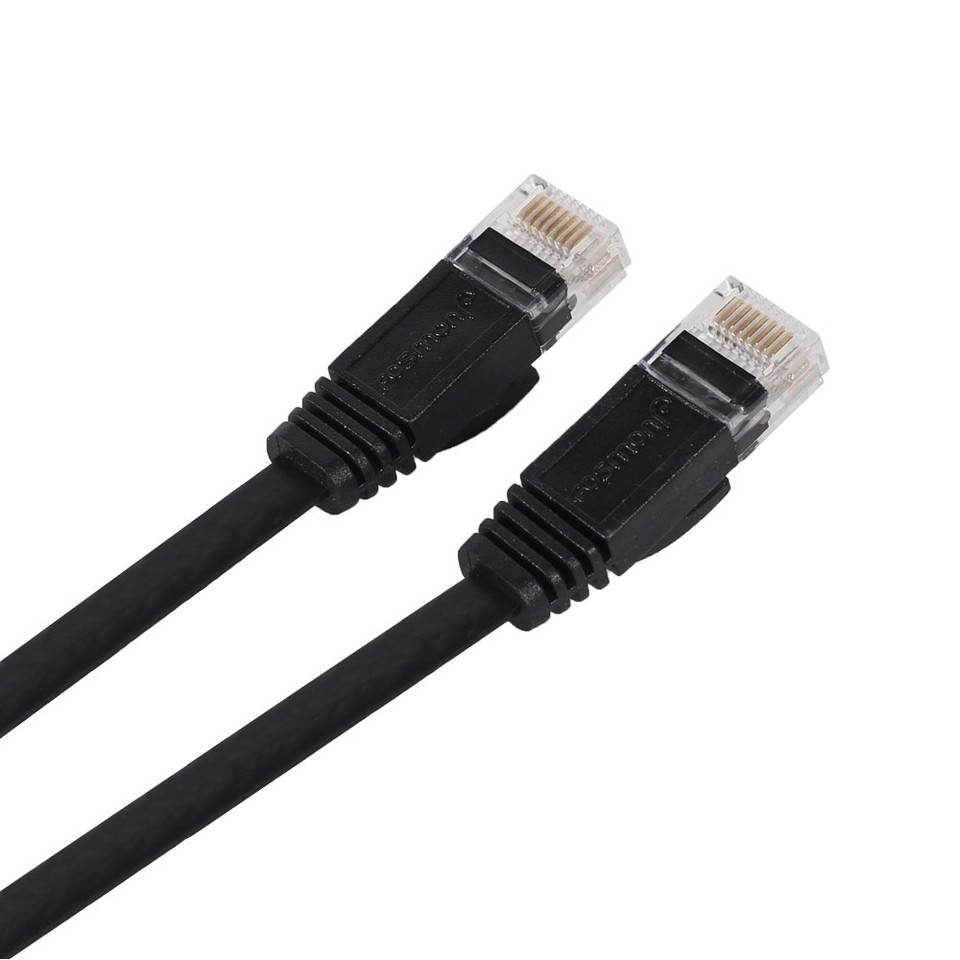 Fosmon 3 6 10 15 25 FT CAT5 E Cat5e Slim Flat Ethernet Patch LAN RJ45 ...
