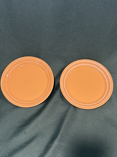 2 Yellow ware plates 8.75 inches - White Stripes Ragon House | eBay